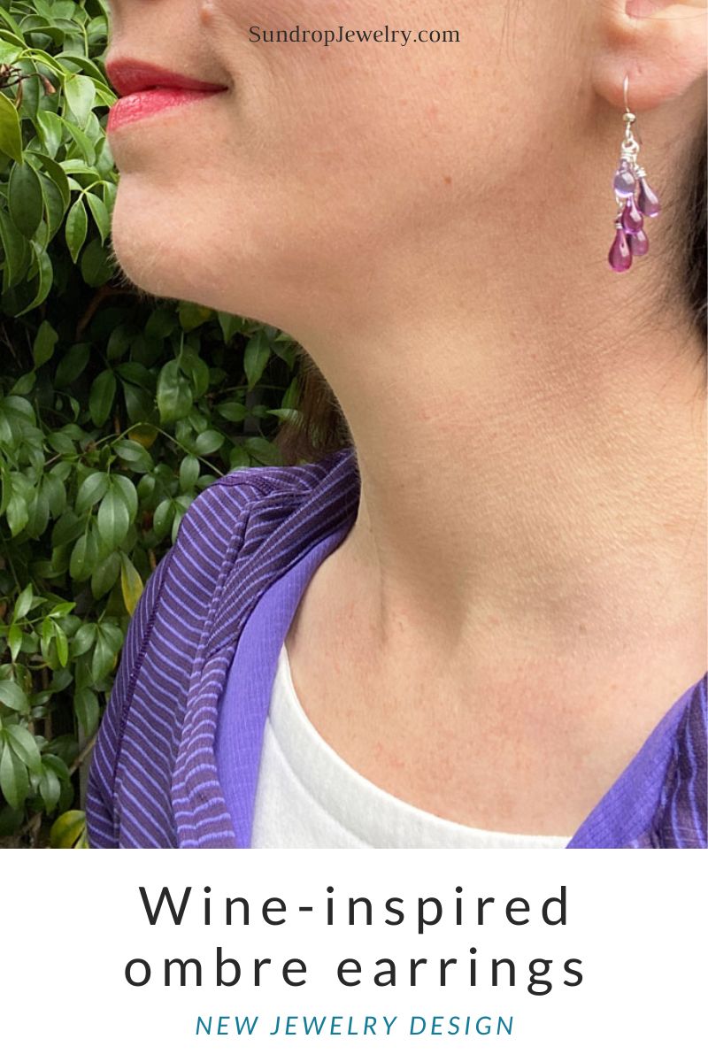 Wine-inspired ombre earrings